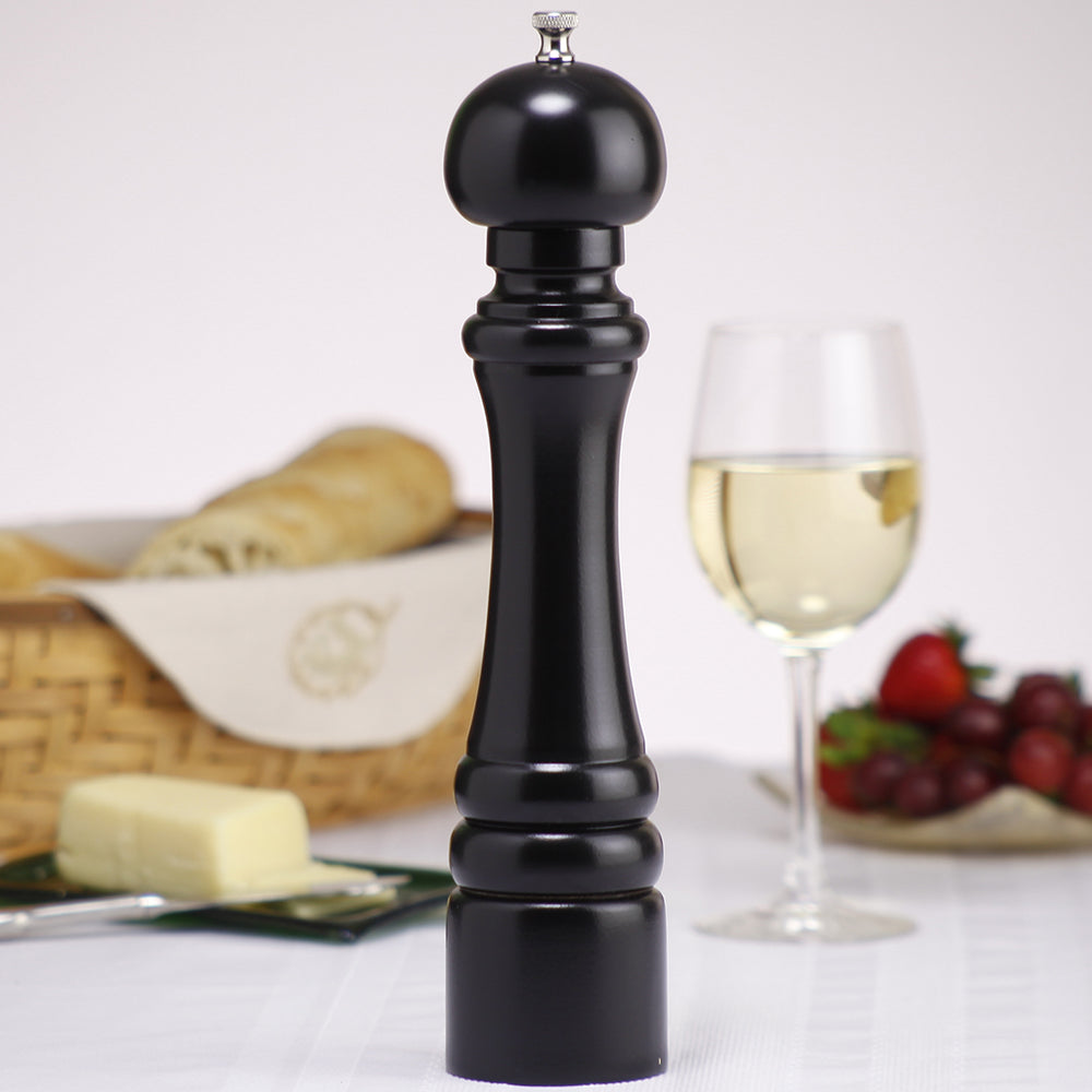 Chef Specialties 12" Custom Personalized Monogram Pepper Mill - Ebony